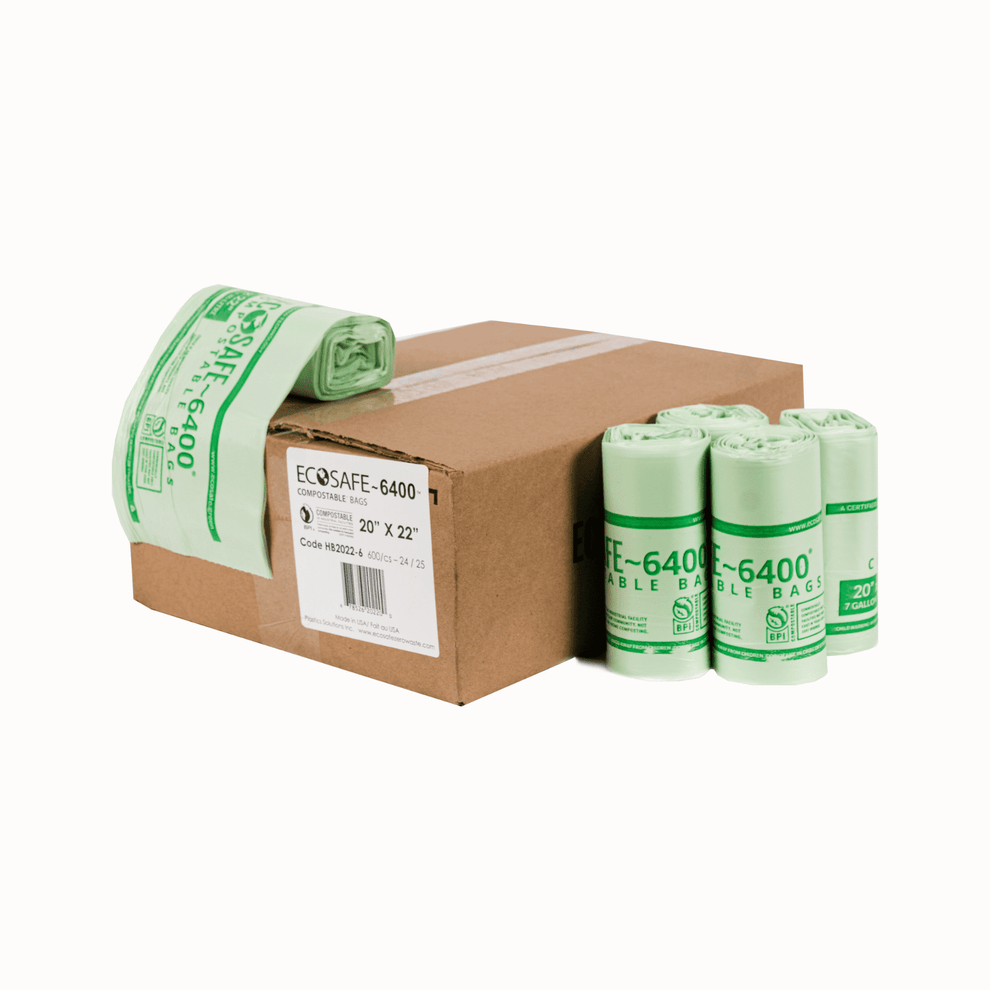 EcoSafe Compostable & Biodegradable Trash Bags 7 Gallon
